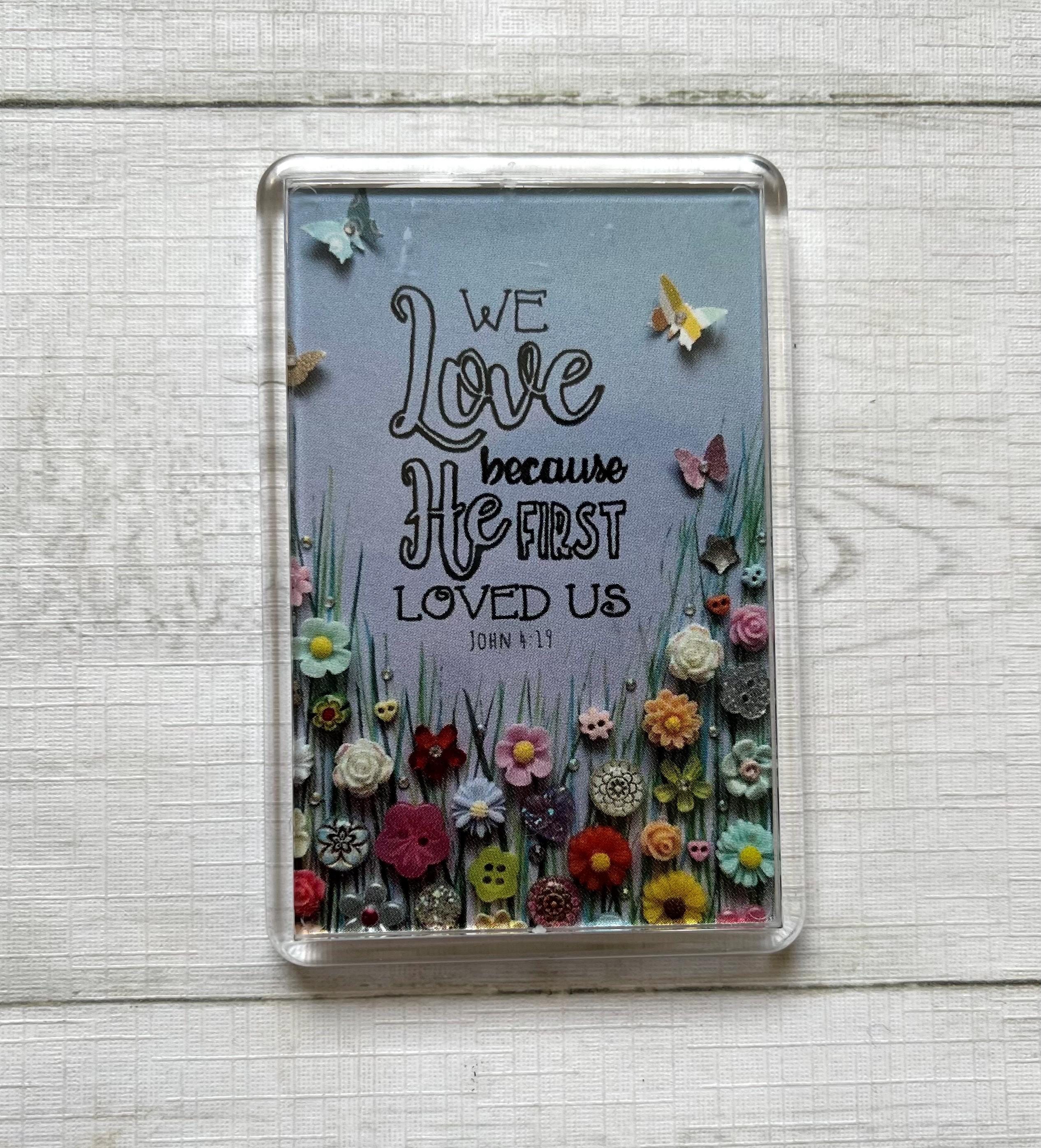 PRINTED Individual Mini Bible Verse Magnets, Mini Floral Fridge Magnet ...