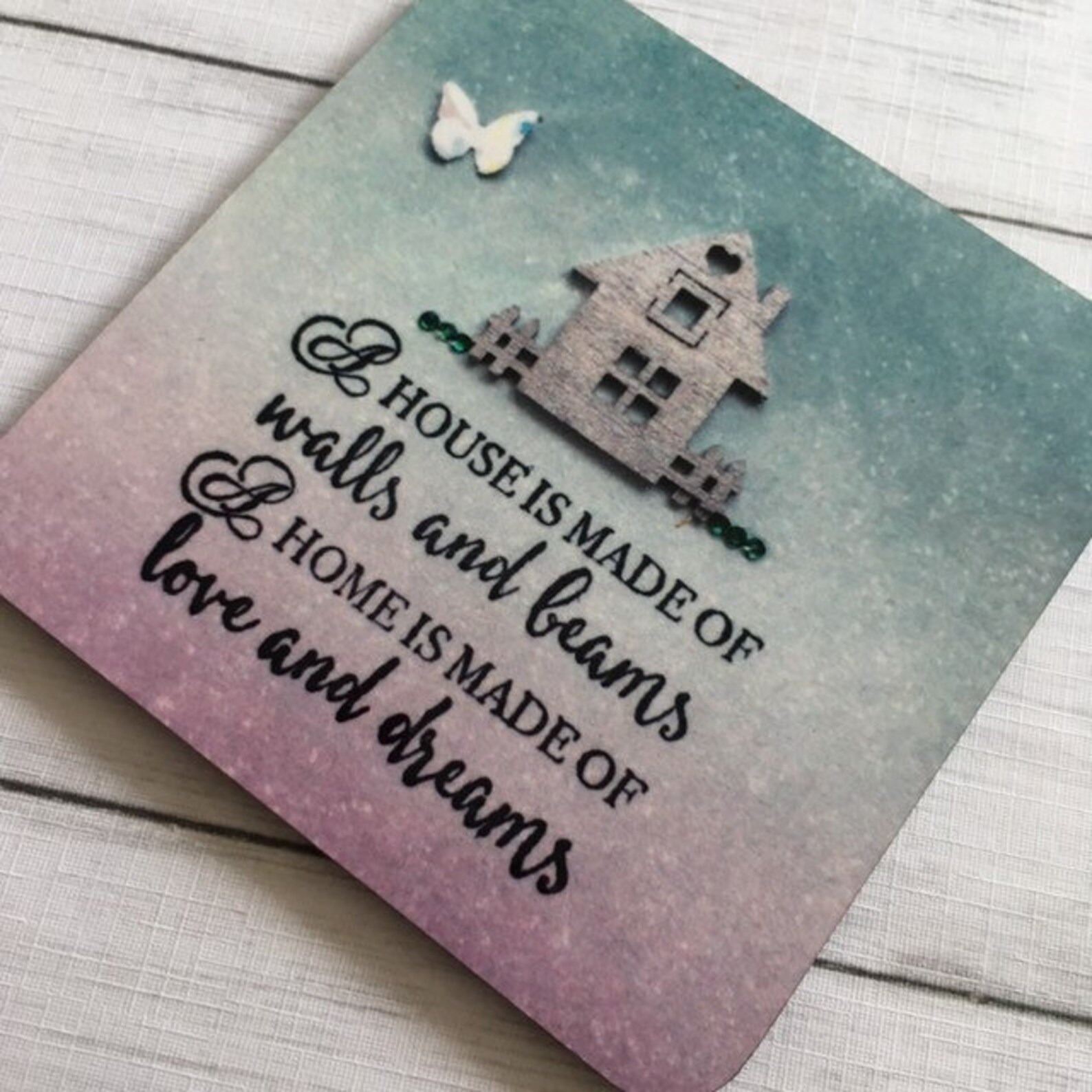 PRINTED Individual New Home Coasters Quote Coasters home | Etsy