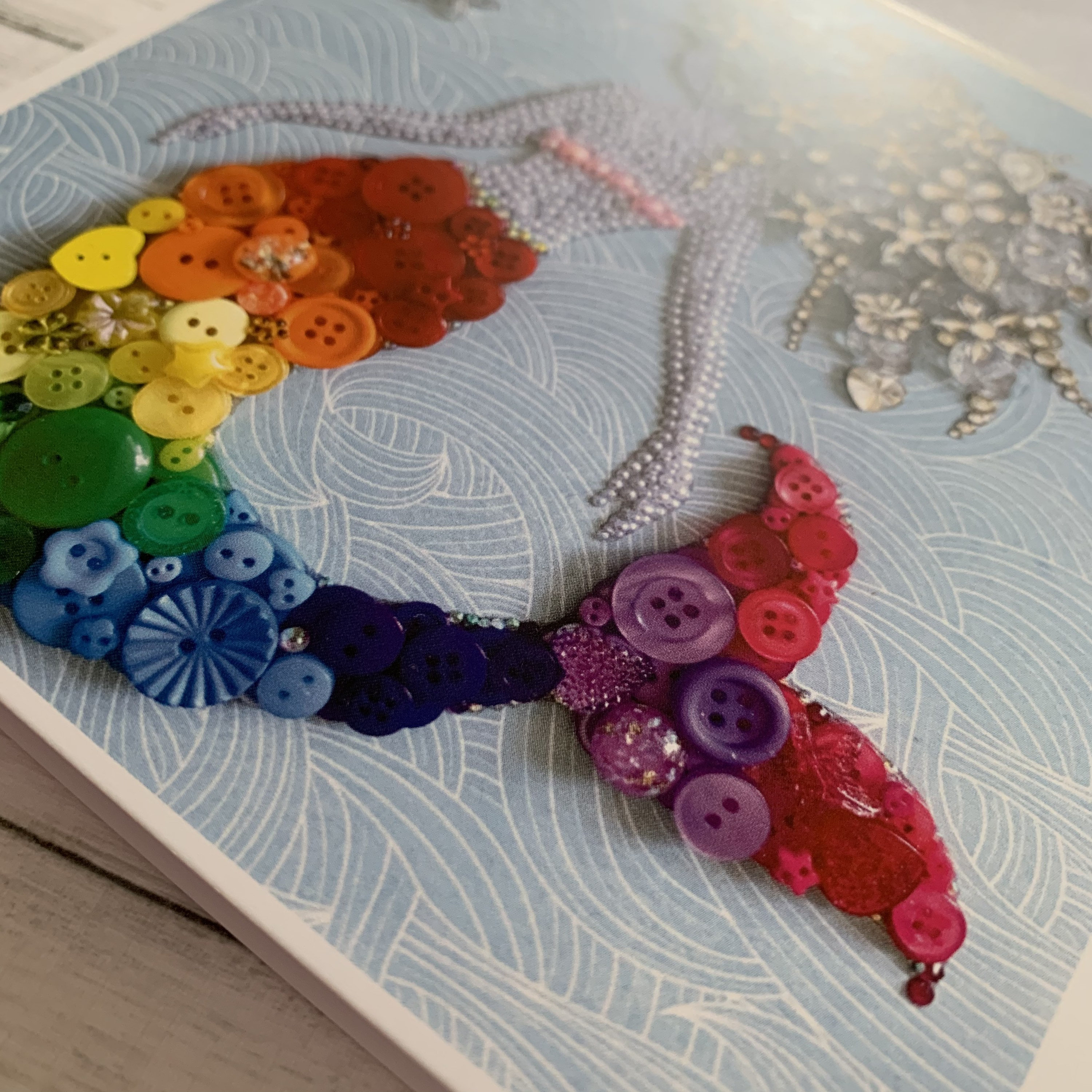 PRINTED Rainbow Mermaid Card Flat Printed Card Mermaid Theme | Etsy