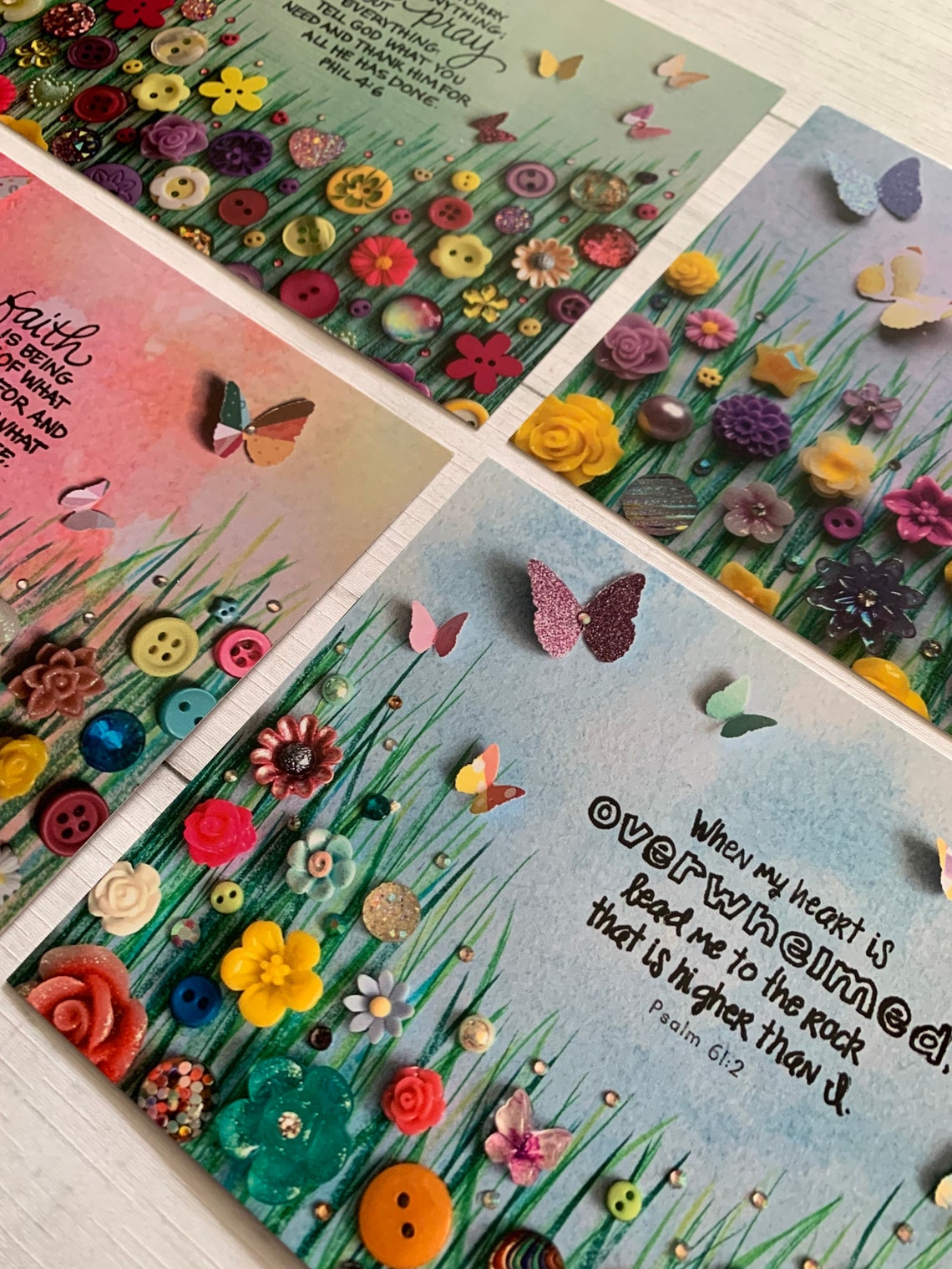 Set of 6 Bible Verse Postcards, PRINTED (not 3D) Postcard Pack ...
