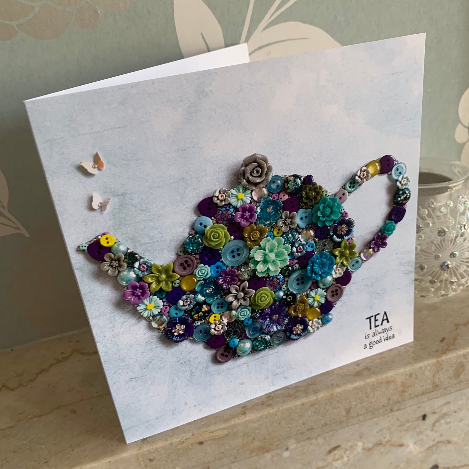 PRINTED Teapot Theme Greeting Cards Flat Printed Card Tea | Etsy Canada