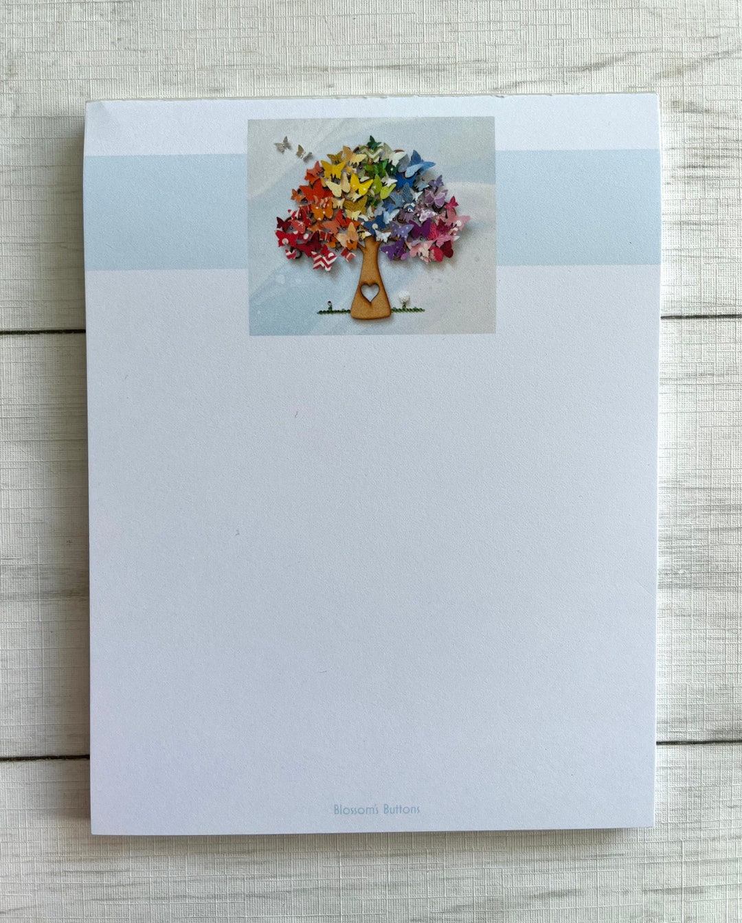 PRINTED Individual Rainbow Art Memo Pad, Tree Art Stationery, Tear off ...