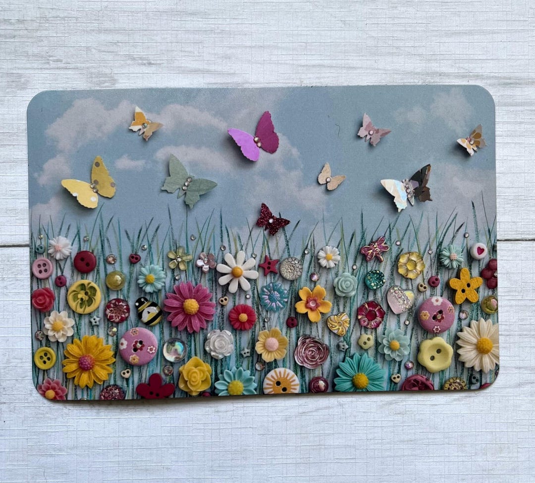 PRINTED Flower Meadow Art Magnet, Floral Fridge Magnet, Floral Theme ...