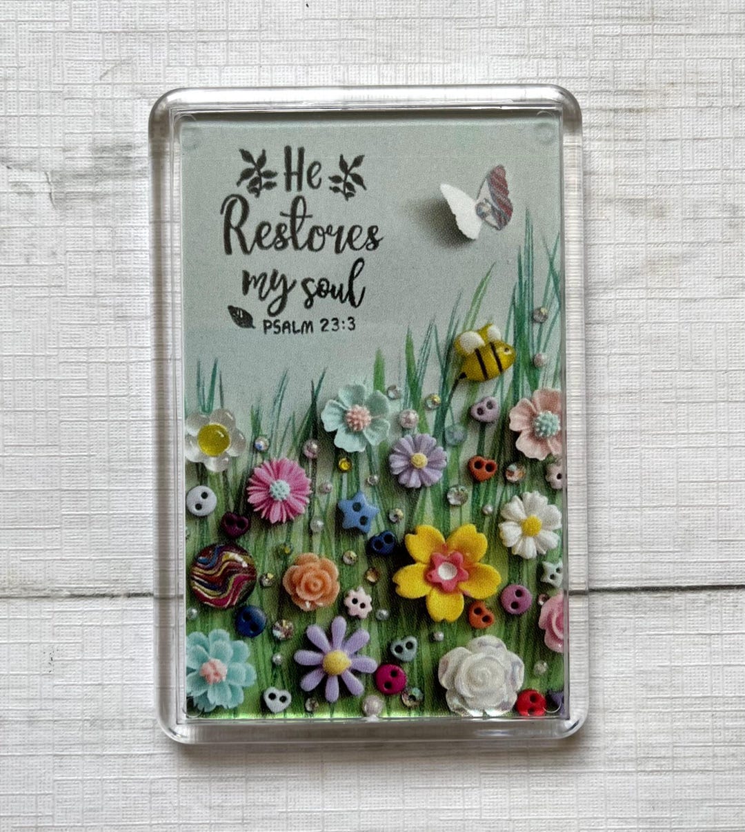 PRINTED Individual Mini Bible Verse Magnets, Mini Floral Fridge Magnet ...