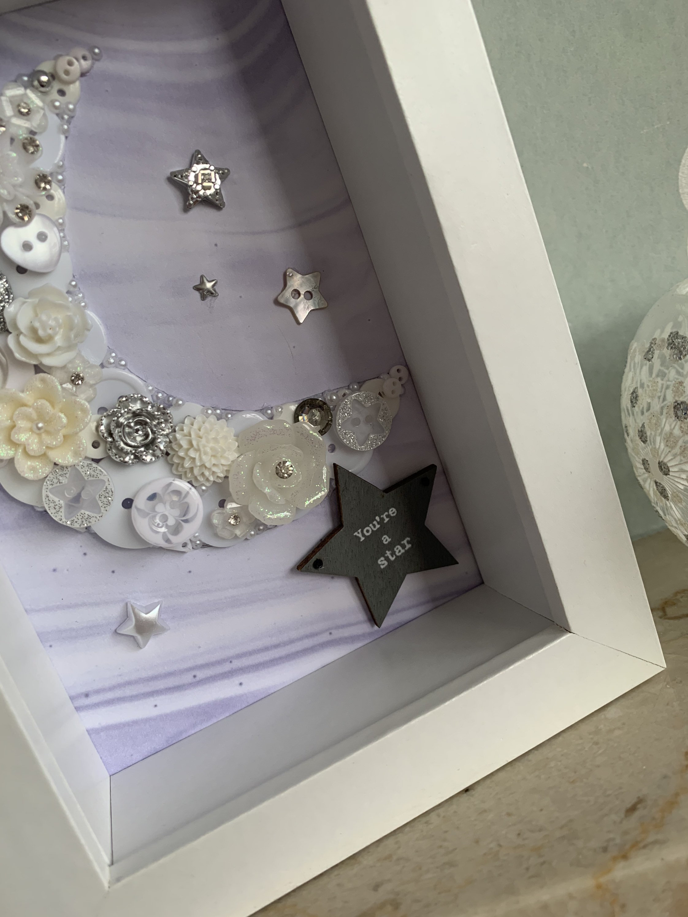 Mini Button Moon Star Theme Decor Youre A Star Button Art | Etsy