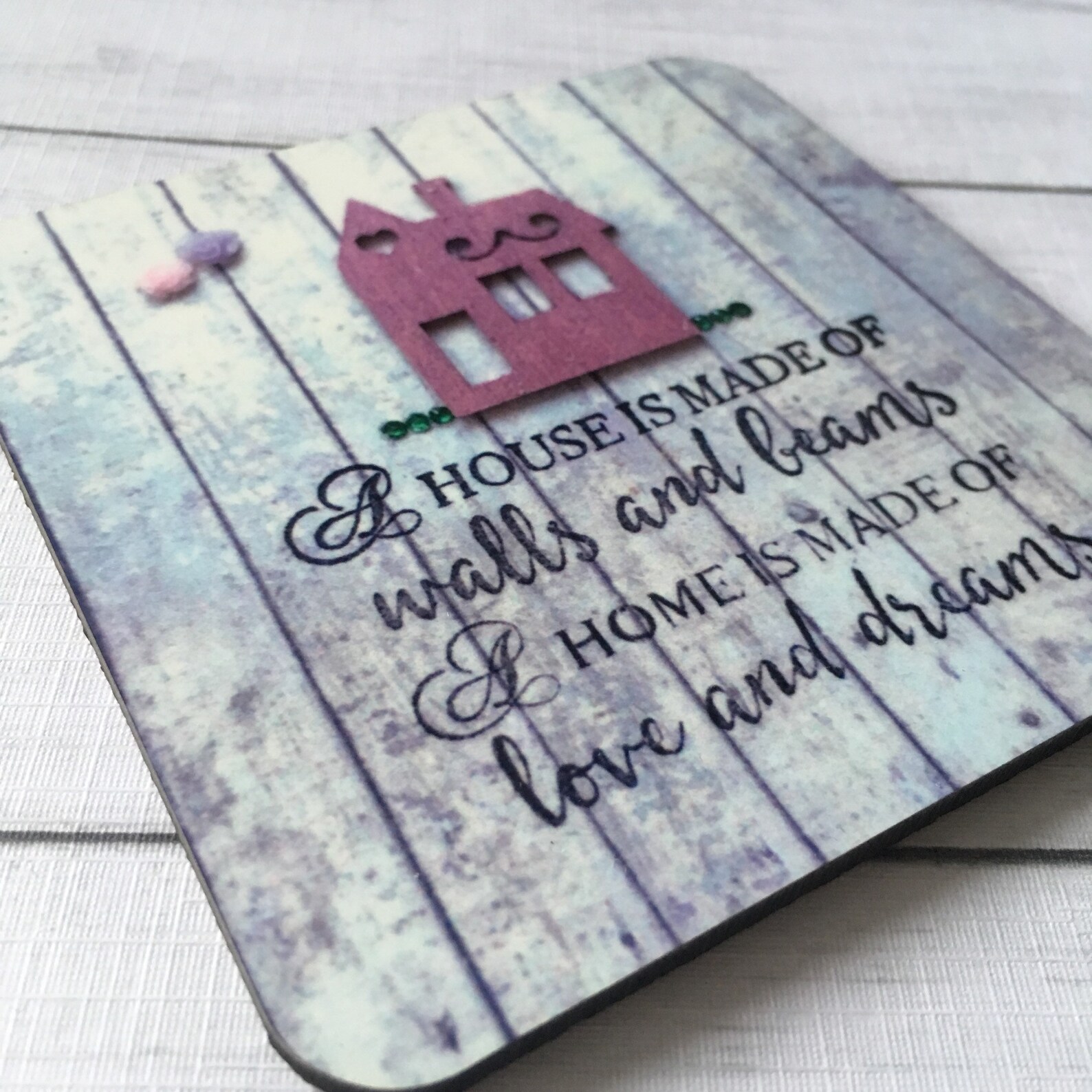 PRINTED Individual New Home Coasters Quote Coasters home | Etsy