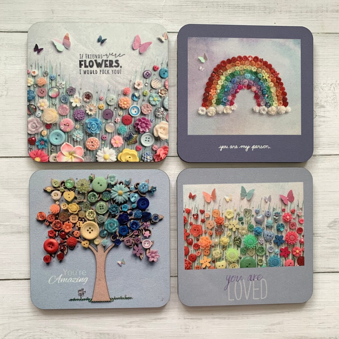 PRINTED Individual Love Quote Coaster, You Are My Person, Rainbow Art ...