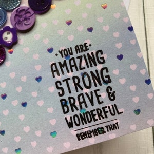 PRINTED Rainbow Greeting Cards, Flat Art Card, Self Esteem Card ...