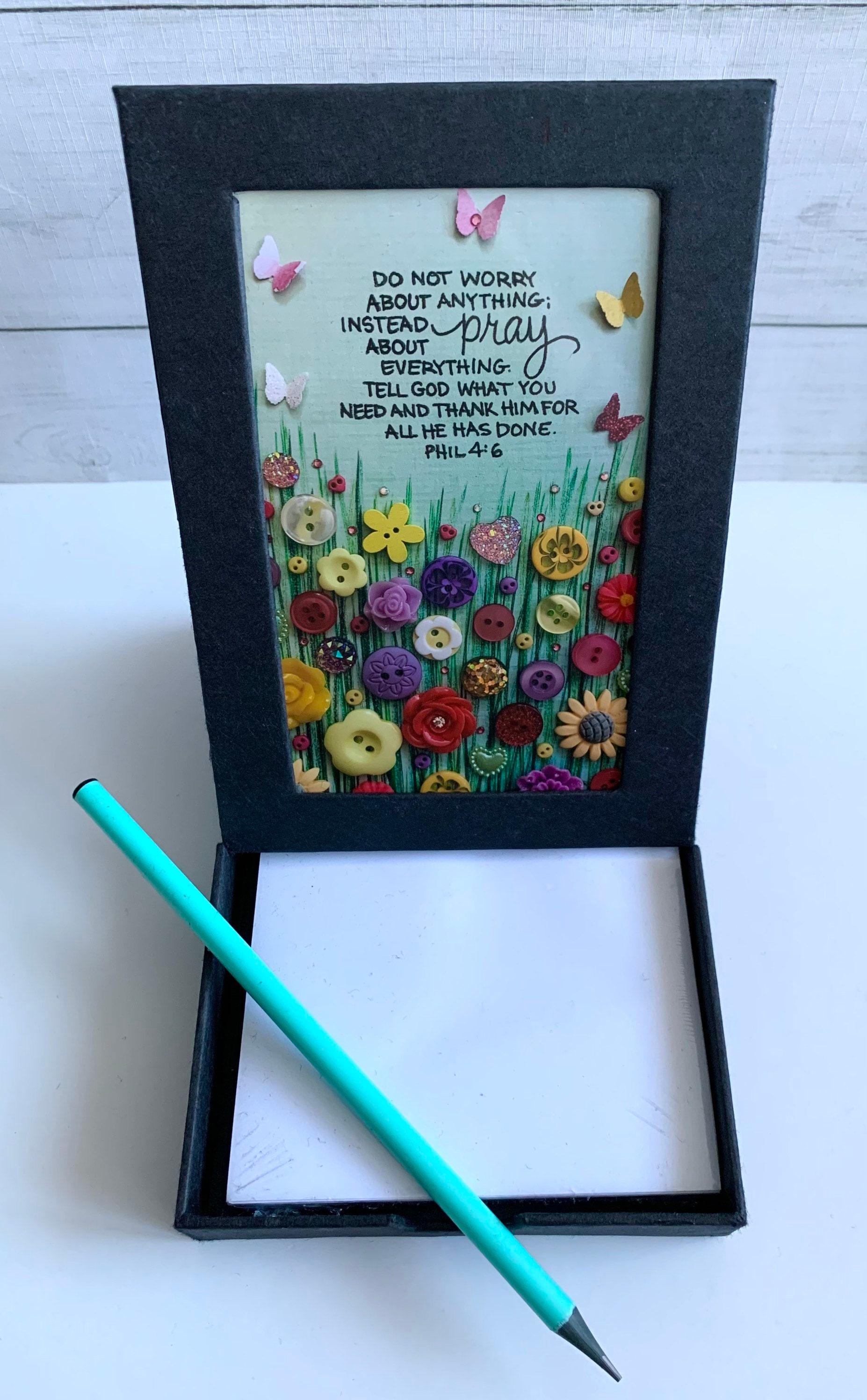 PRINTED Bible Verse Art Photo Memo Box Floral Theme Note Pad | Etsy UK