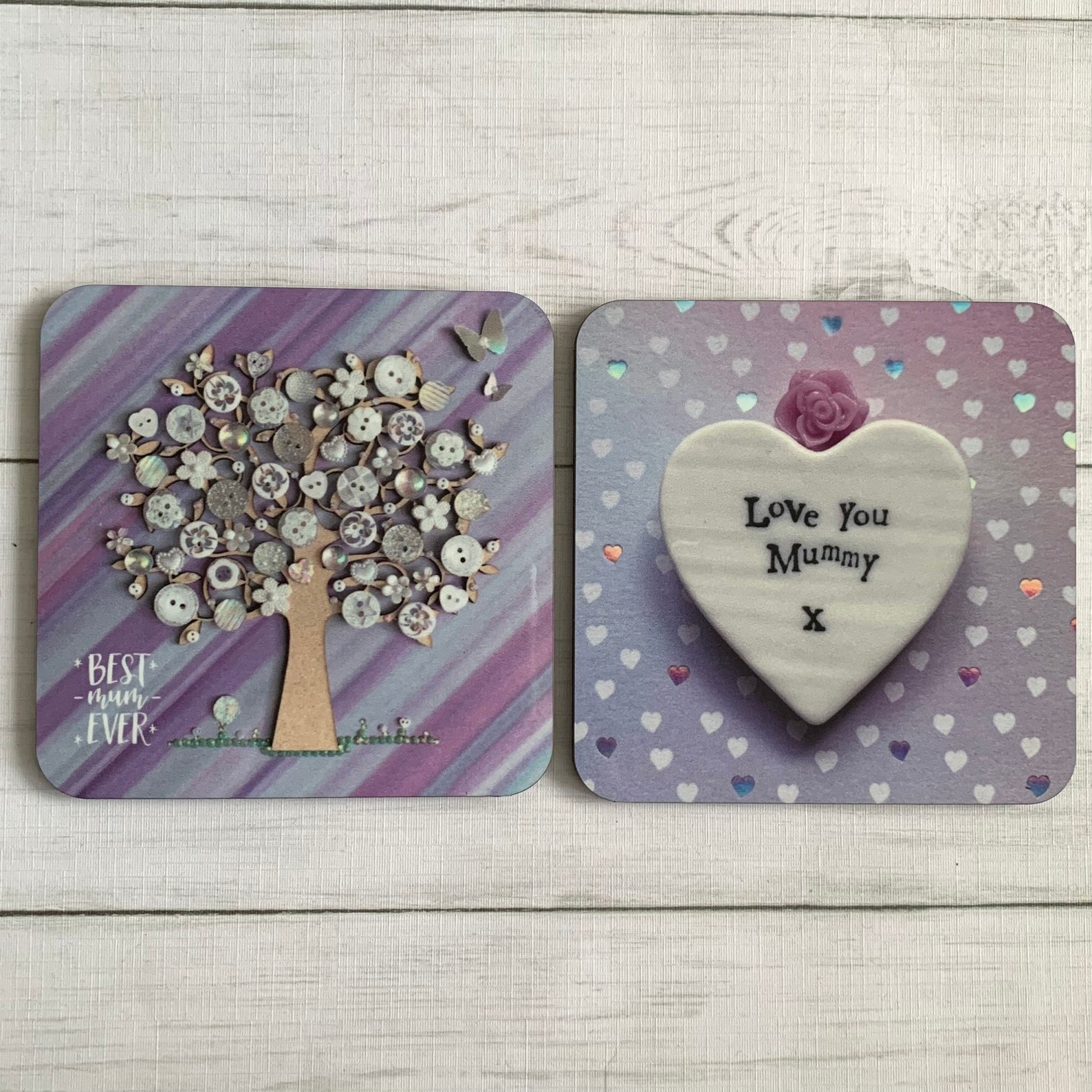 PRINTED Individual Mum Coasters Love You Mummy Coaster New | Etsy UK