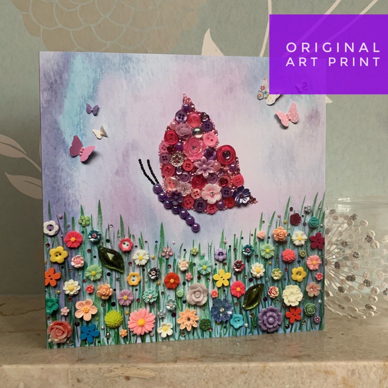 PRINTED Butterfly Garden Cards Flat Printed Cards Butterfly - Etsy