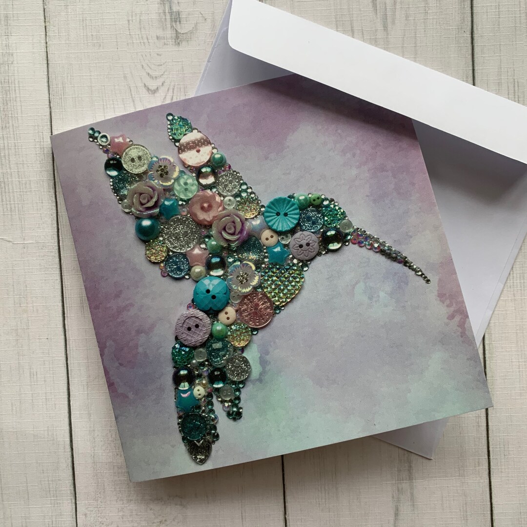 PRINTED Hummingbird Print Cards, Flat Printed Cards, Bird Theme Blank ...