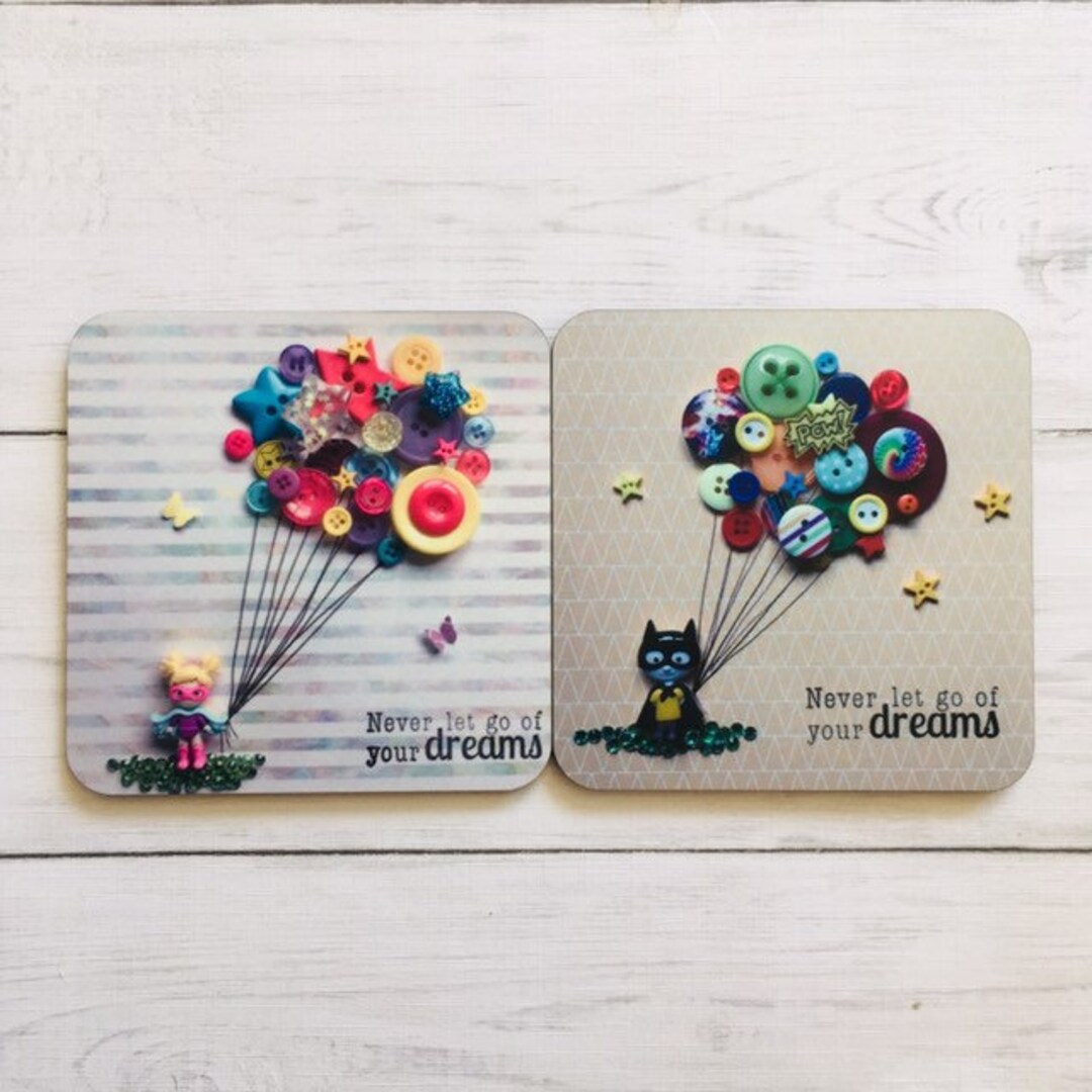PRINTED (not 3D) Individual Little Hero Coasters, Inspirational Coaster ...