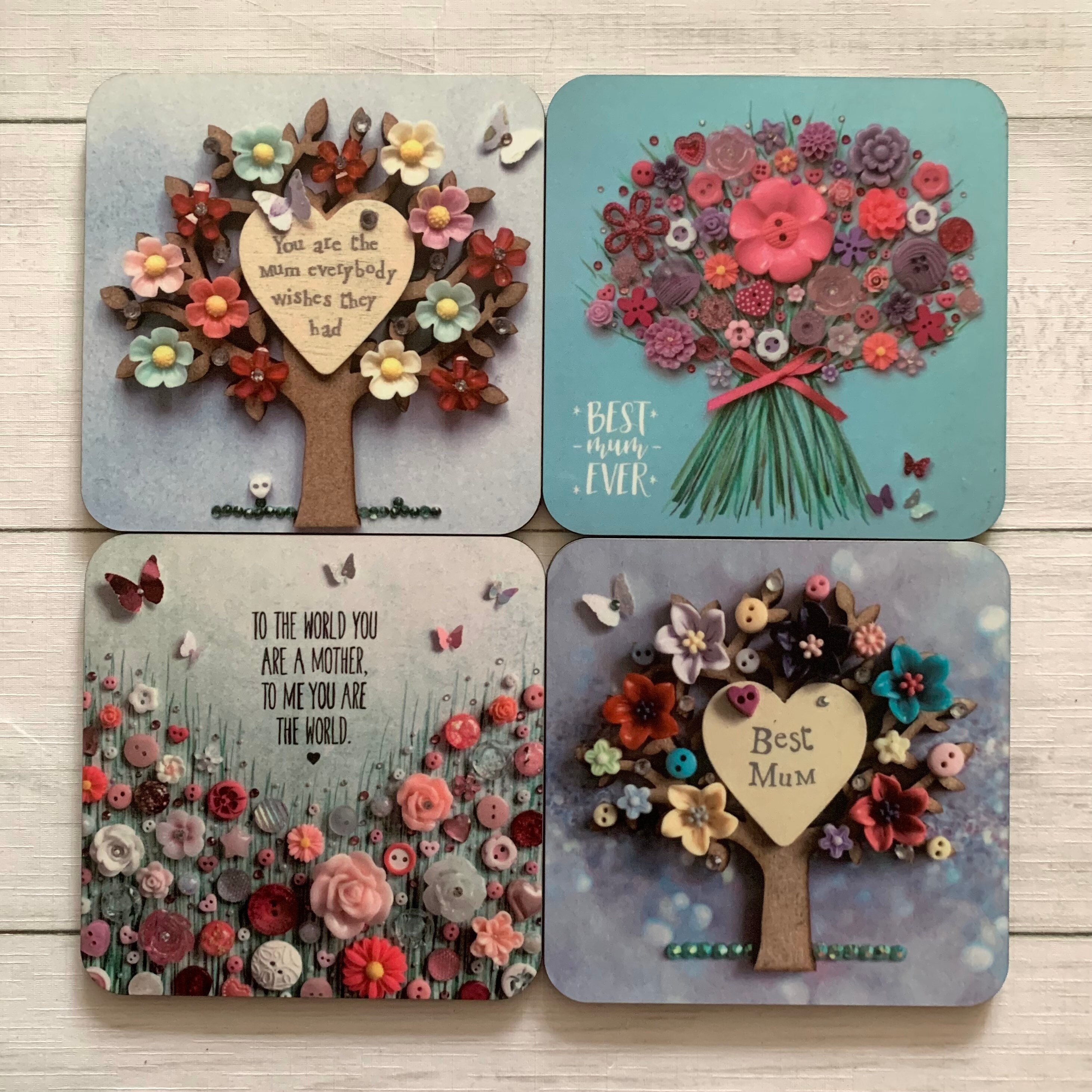 PRINTED Individual Mum Coasters Love You Mummy Coaster New | Etsy UK