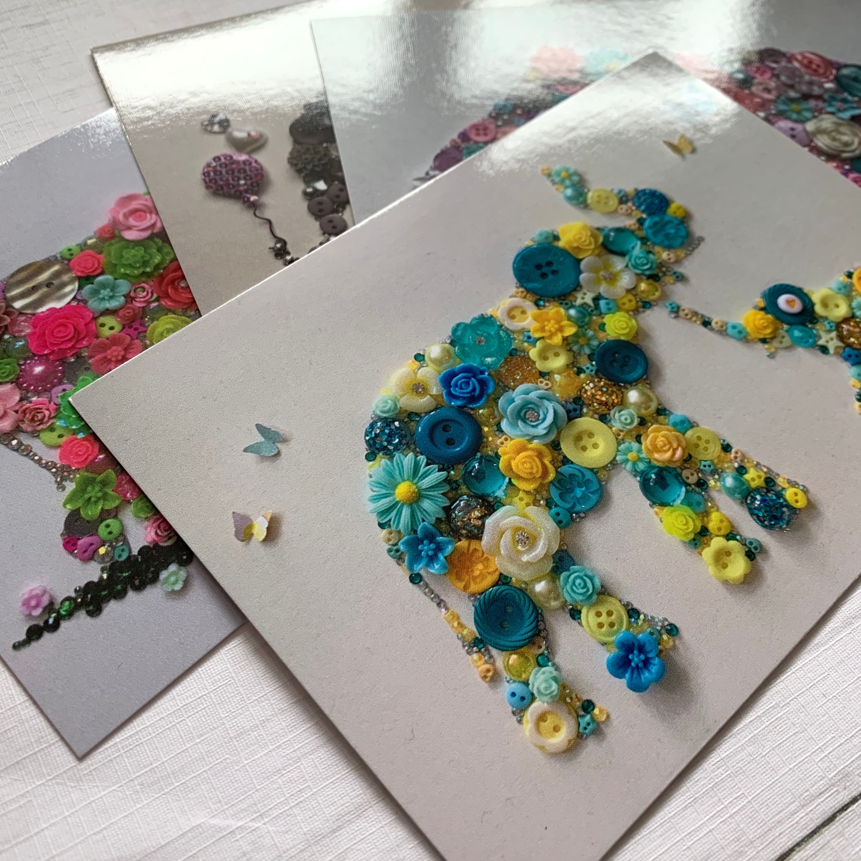 Set of 4 PRINTED Elephant Postcards, Elephant Postcard Pack, Printed ...