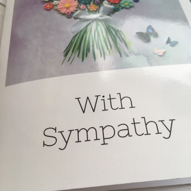 PRINTED Floral Sympathy Cards Flat Printed Cards With | Etsy