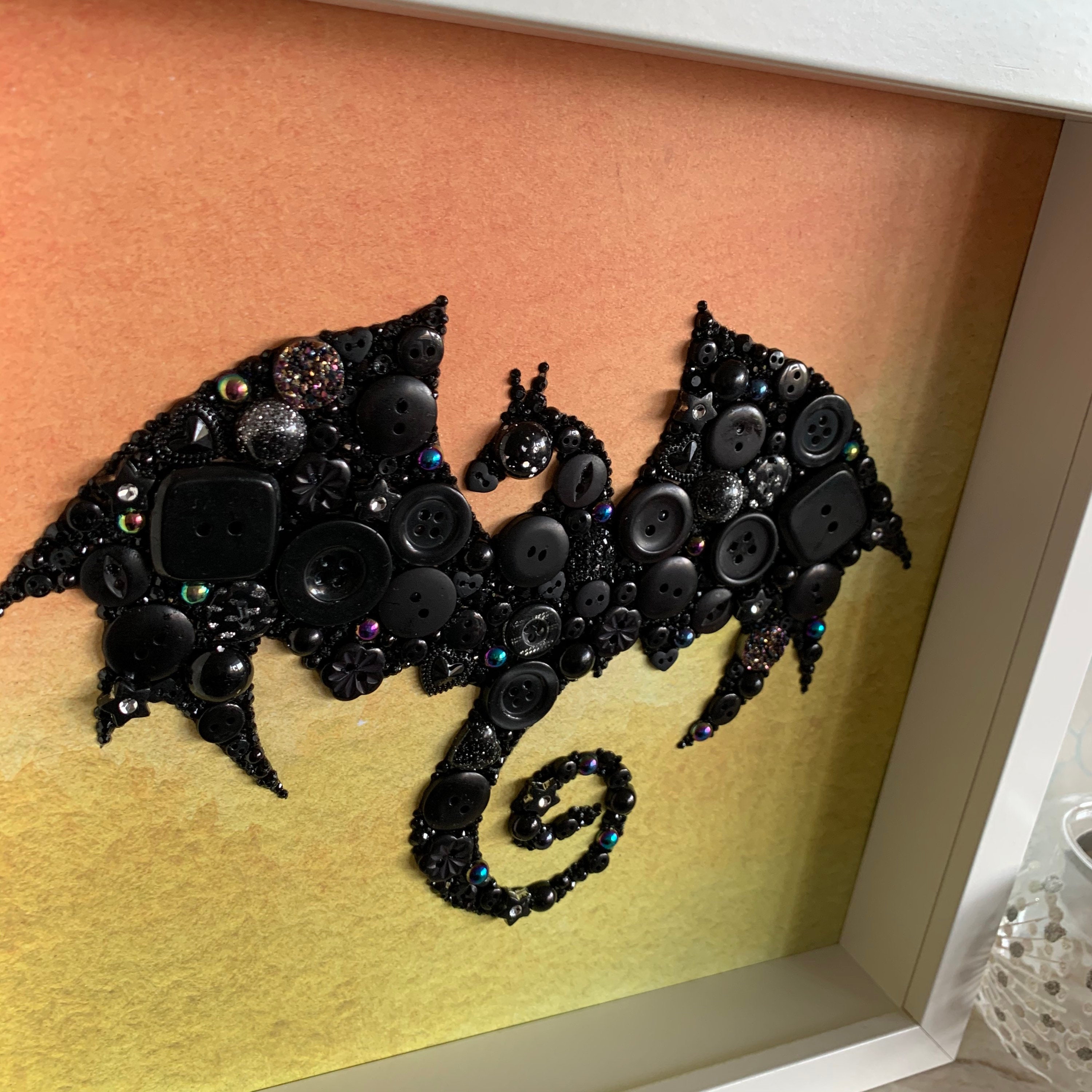 The Button Dragon Button Art Dragon Gift Dragon Wall Art | Etsy