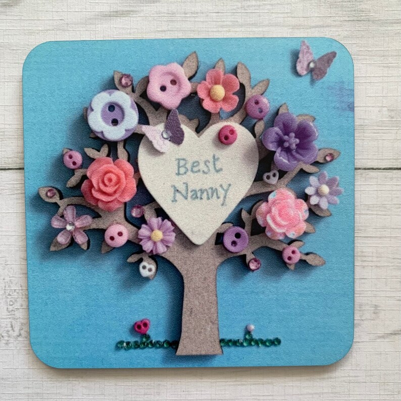 PRINTED Individual Best Grandma Coasters Grandad Quote - Etsy