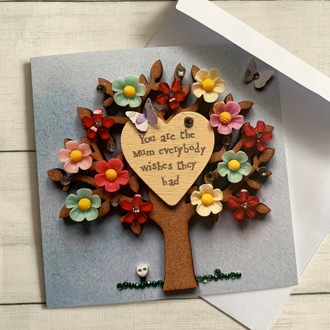 PRINTED Mum Quote Art Cards, Original Art Print, Flat Printed Cards ...