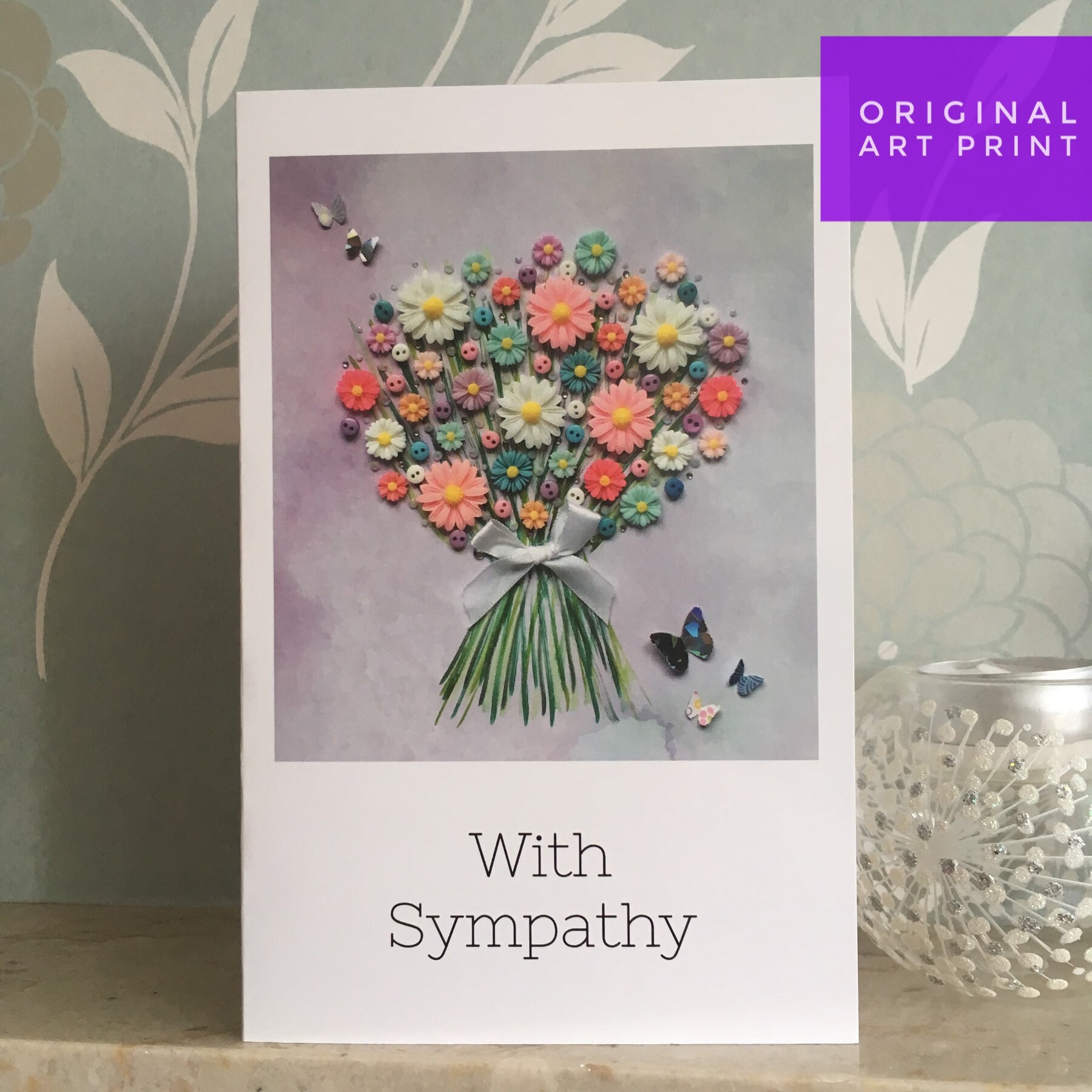 PRINTED Floral Sympathy Cards Flat Printed Cards With - Etsy