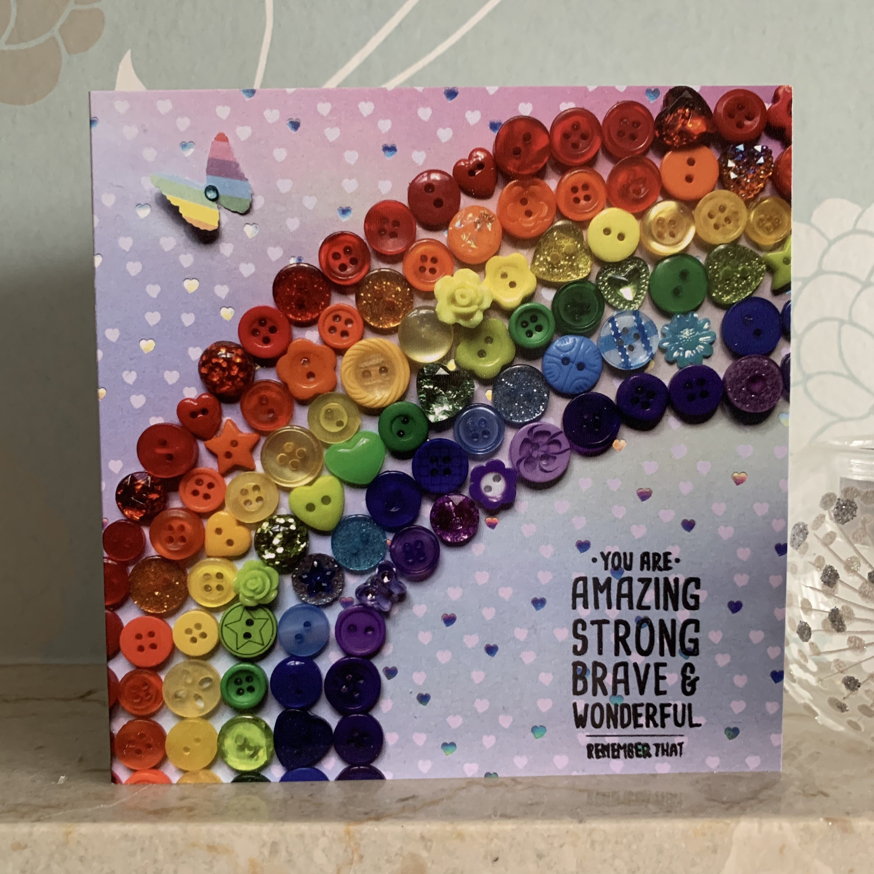 PRINTED Rainbow Greeting Cards Flat Art Card Self Esteem - Etsy