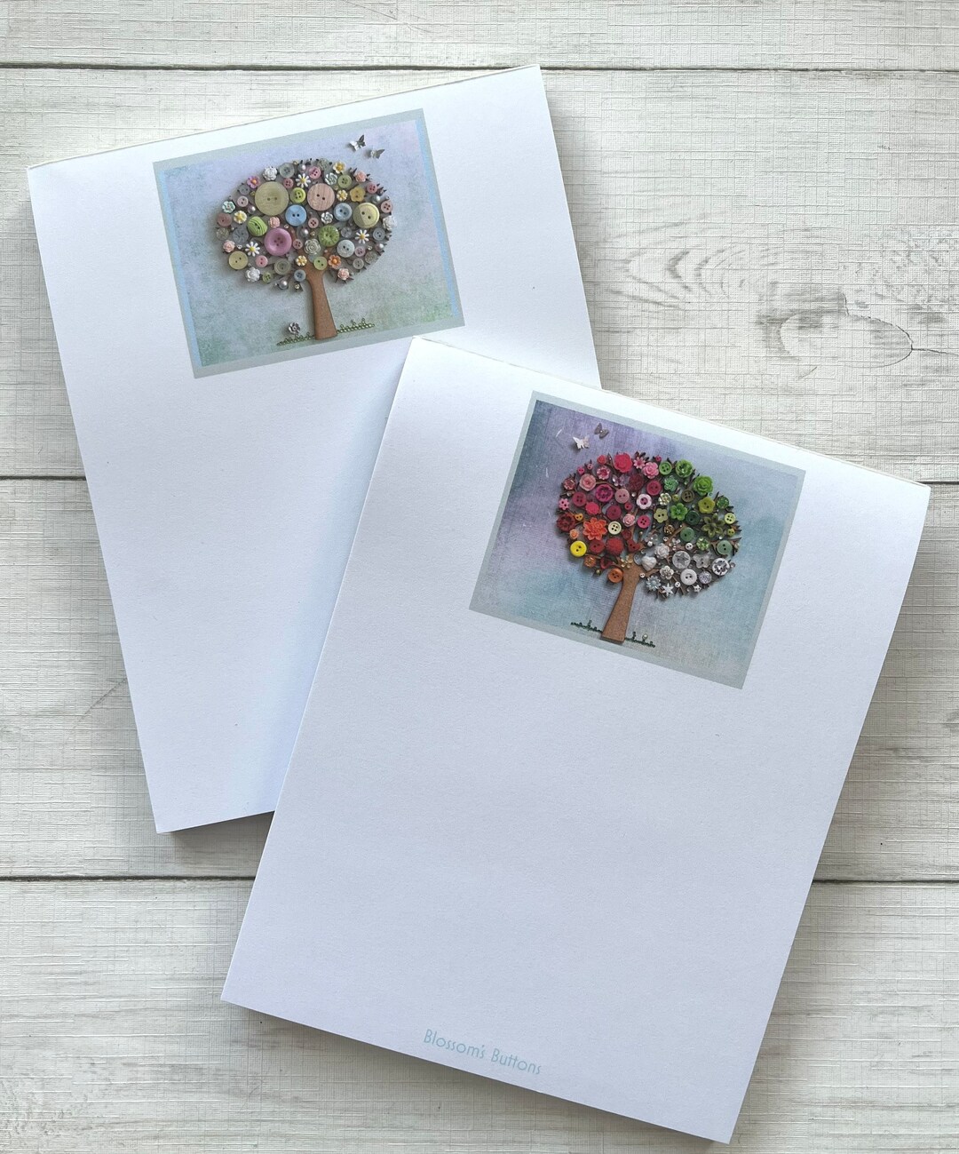 PRINTED (not 3D) Individual Magnetic Tree Memo Pad, Tree Art Stationery ...