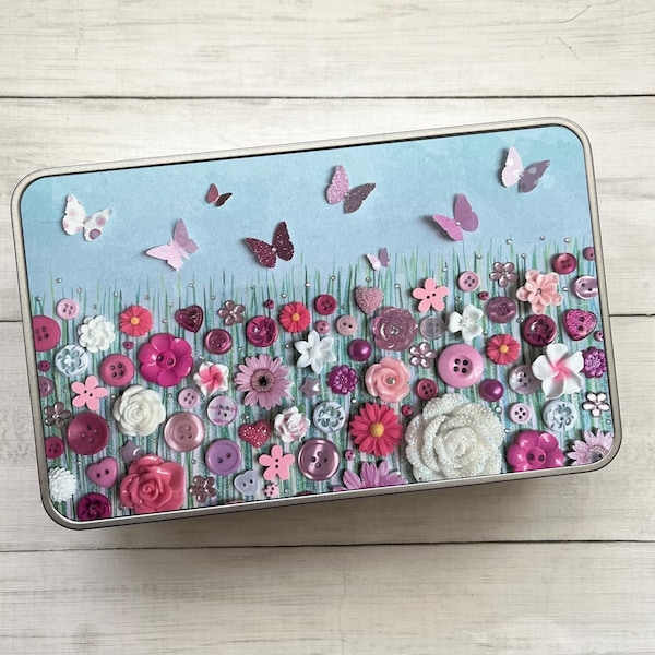 Floral Tin Box - Etsy