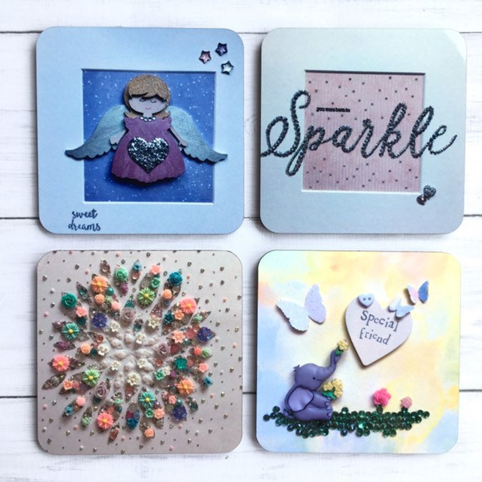 PRINTED Individual Cute Coasters, Quote Coasters, New Home Gift ...