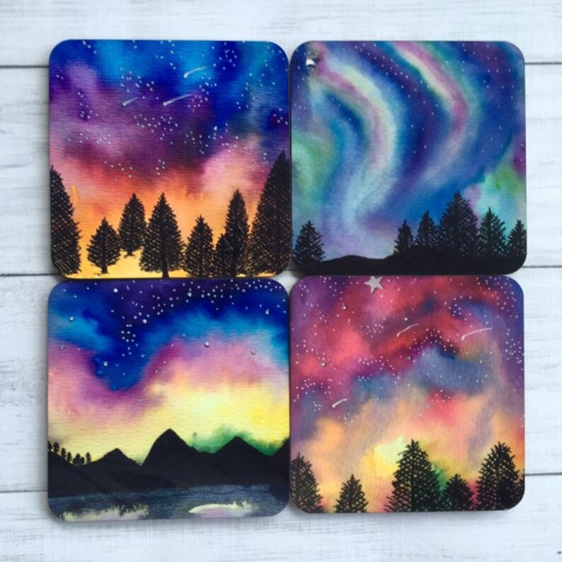 PRINTED Individual Watercolour Coasters Art Coasters Love to - Etsy UK