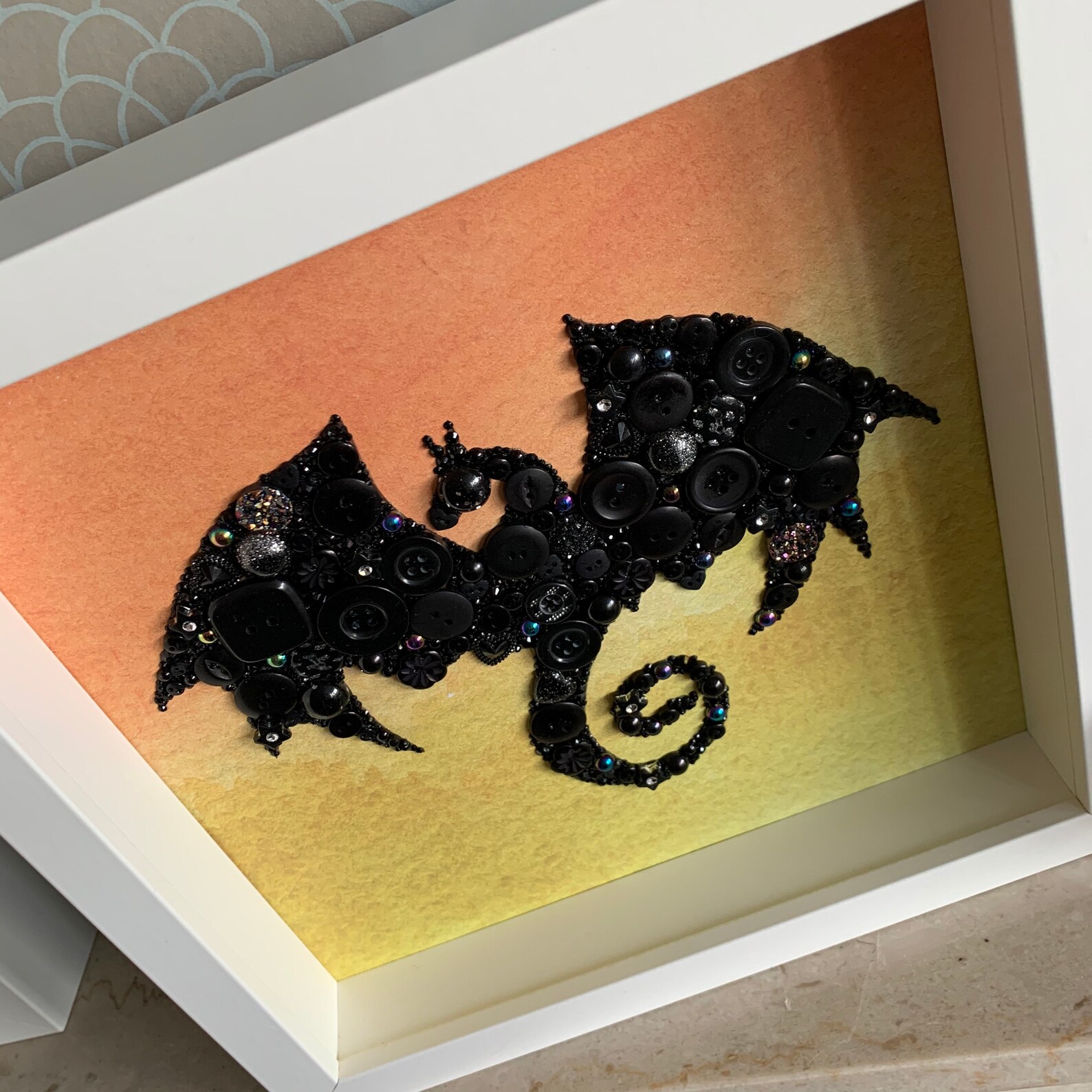 The Button Dragon Button Art Dragon Gift Dragon Wall Art | Etsy