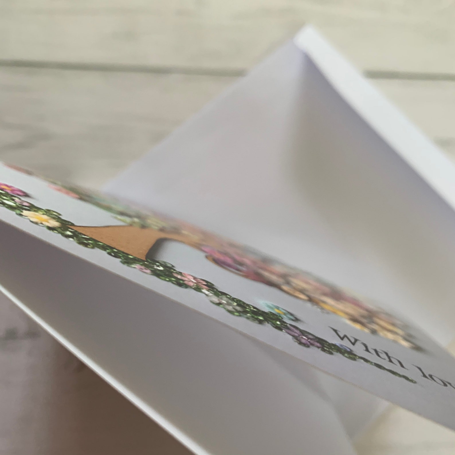 PRINTED Tree Art Card With Love Card Flat Printed Cards - Etsy UK