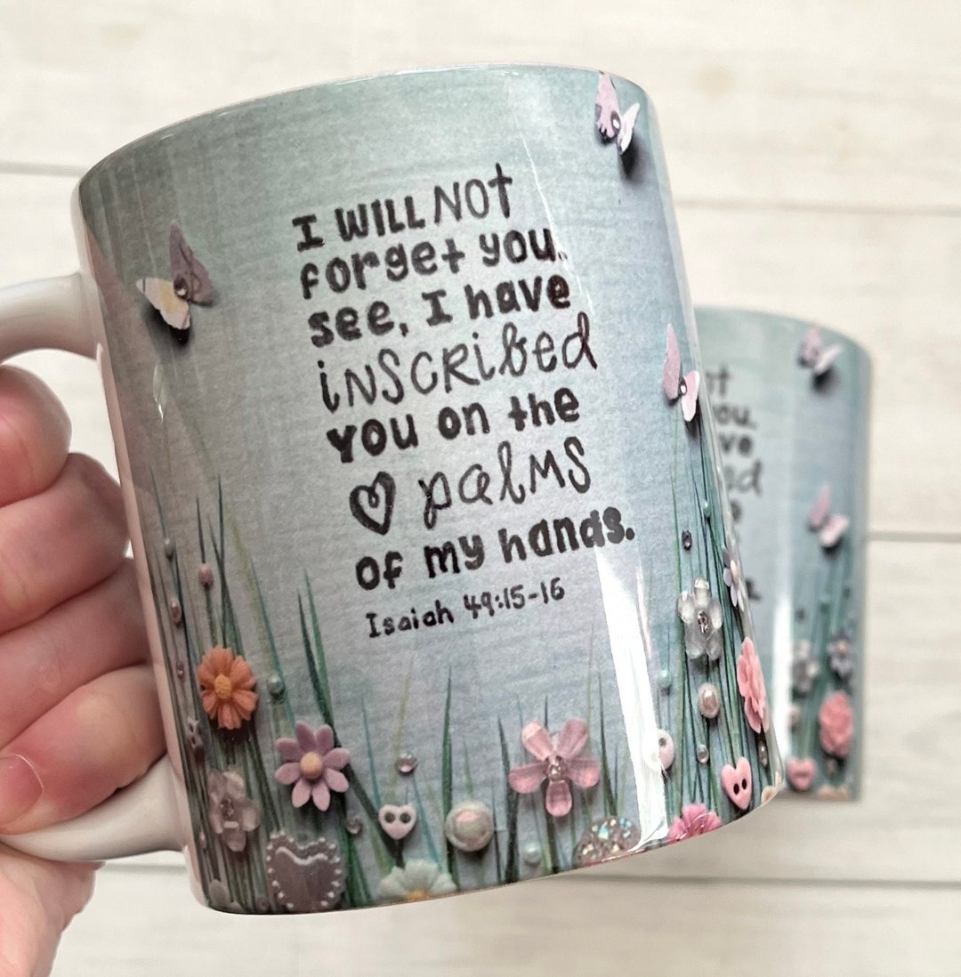 PRINTED Bible Verse Art Mug, Double Sided Print Mug, Individual 11oz ...