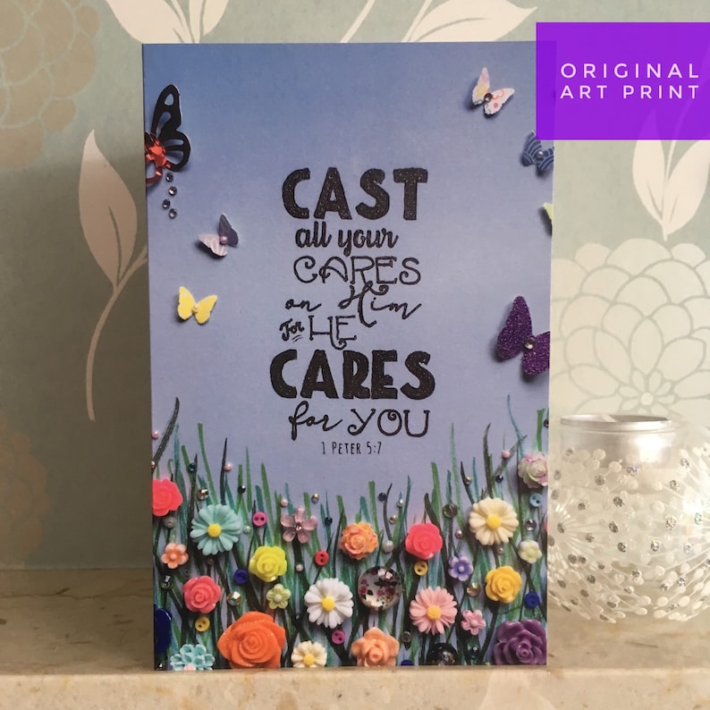 PRINTED Christian Greeting Cards Bible Verse Printed Cards - Etsy