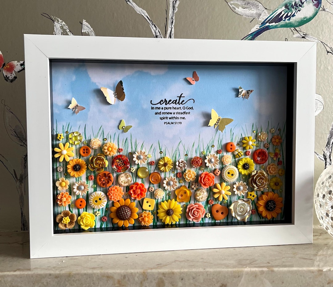 The Psalms Flower Meadow, Bible Verse Wallart, Scripture Floral Wall ...