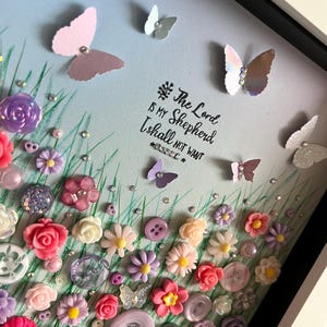 The Psalms Flower Meadow, Bible Verse Decor, Christian Theme Art, the ...