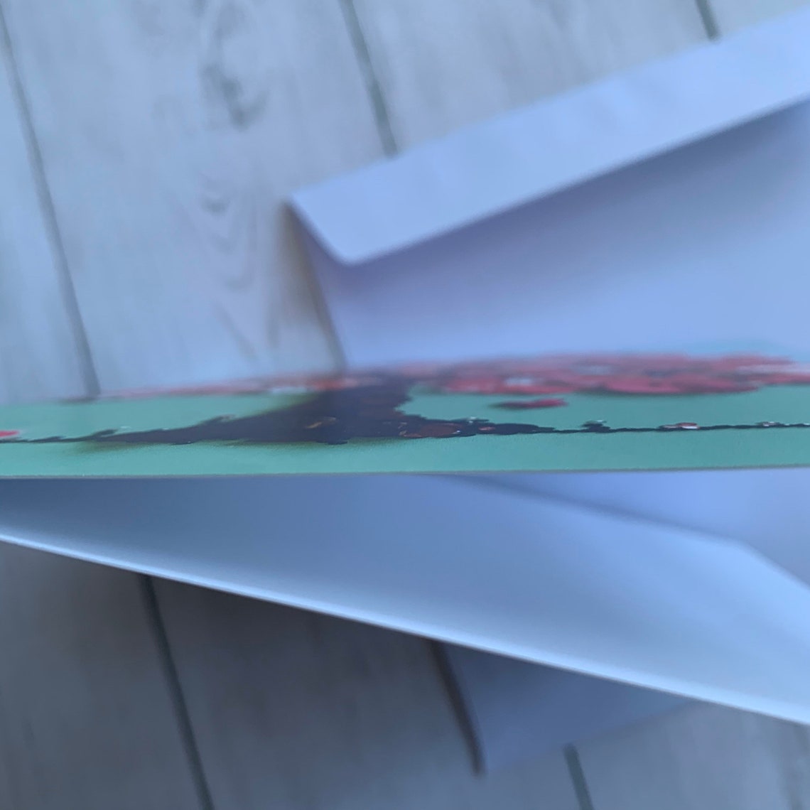 PRINTED Blossom Tree Card Tree Print Card Pink Tree Card - Etsy