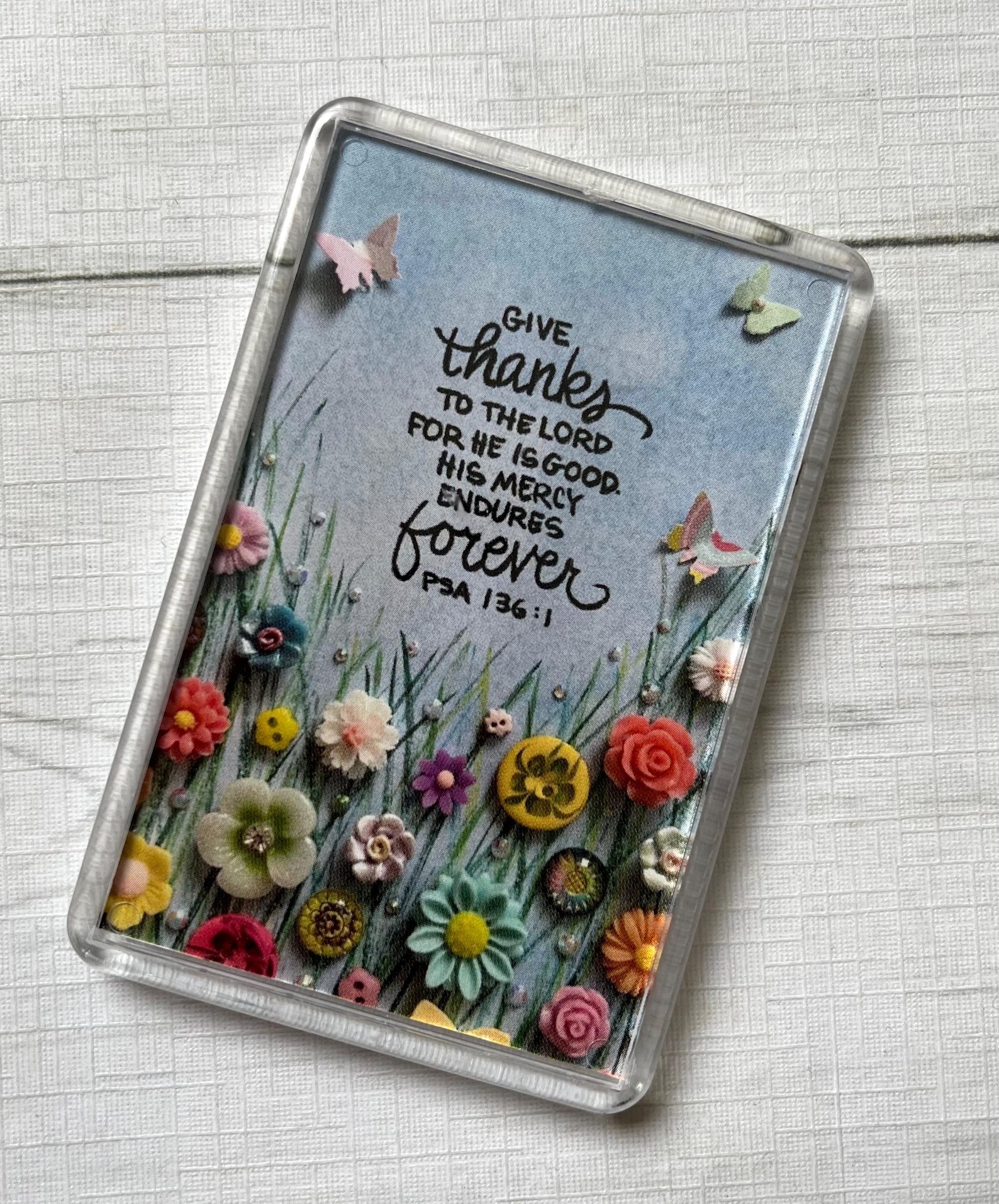 PRINTED Individual Mini Bible Verse Magnets, Mini Floral Fridge Magnet ...