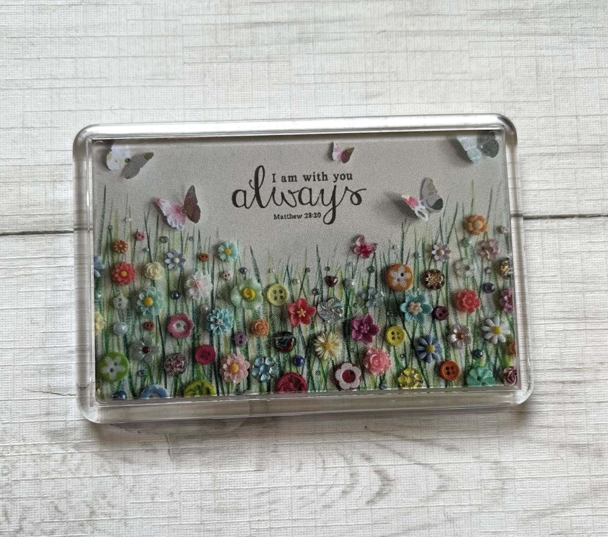 PRINTED Individual Mini Bible Verse Magnets, Mini Floral Fridge Magnet ...