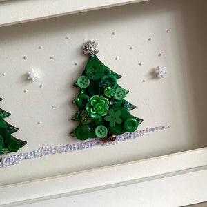 The Button Christmas Trees Button Art Gift Unique Christmas | Etsy