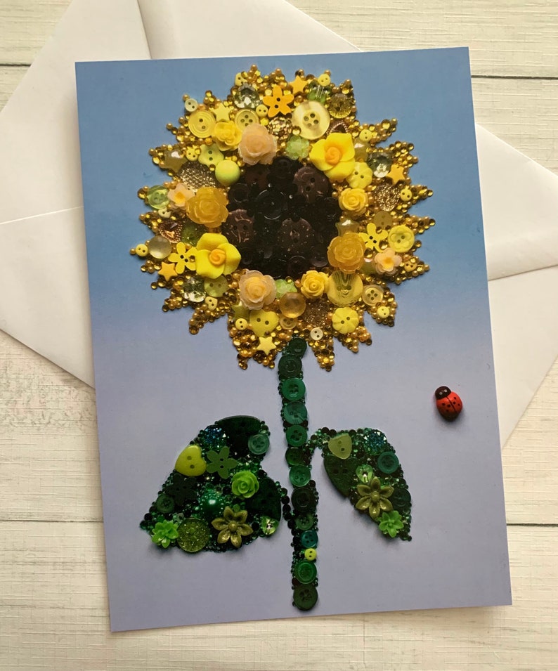 Set of 3 PRINTED A5 Sunflower Postcards Sunflower Postcard - Etsy