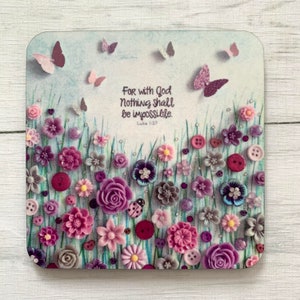 PRINTED Individual Bible Verse Coaster, Individual Unique Coasters ...