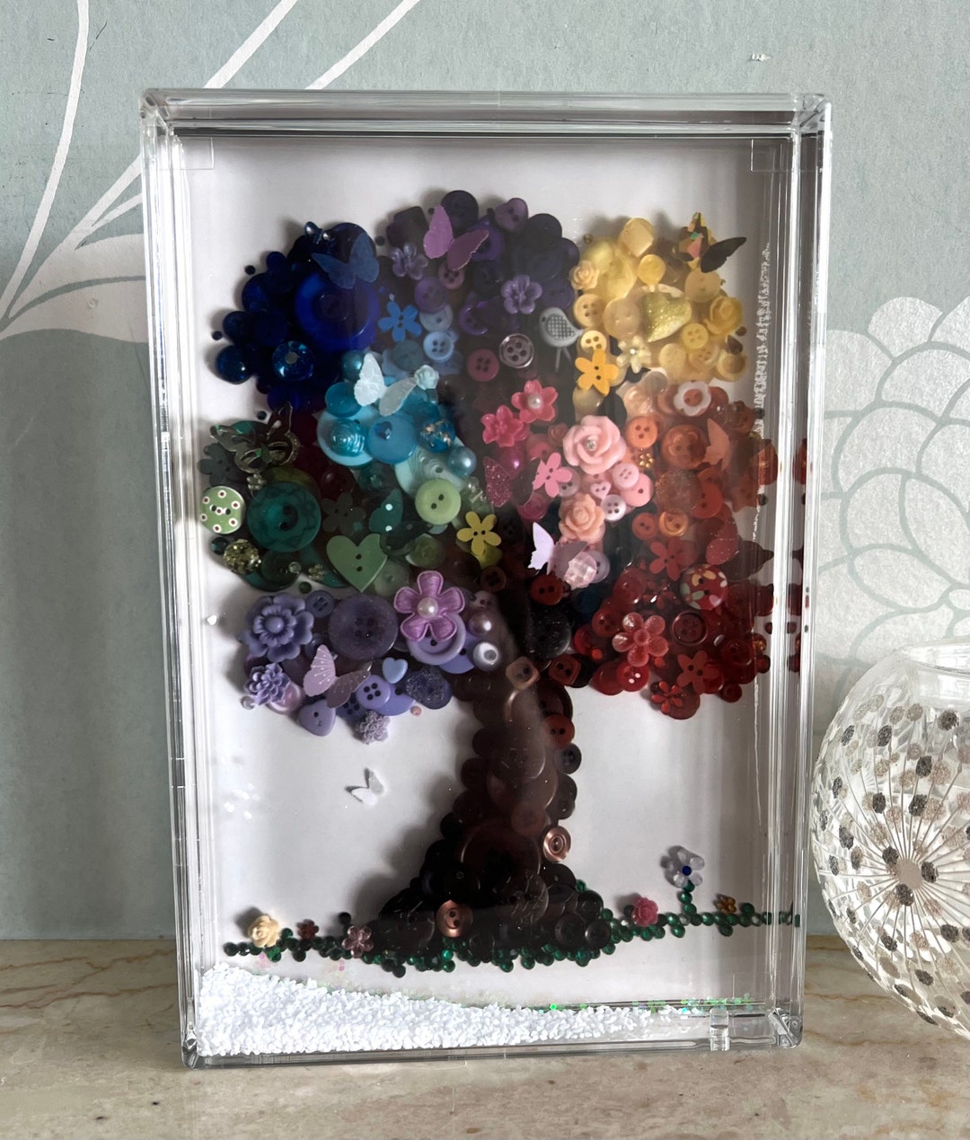 PRINTED not 3D Rainbow Tree Snow Block, Tree Theme Decor, Snowflake ...