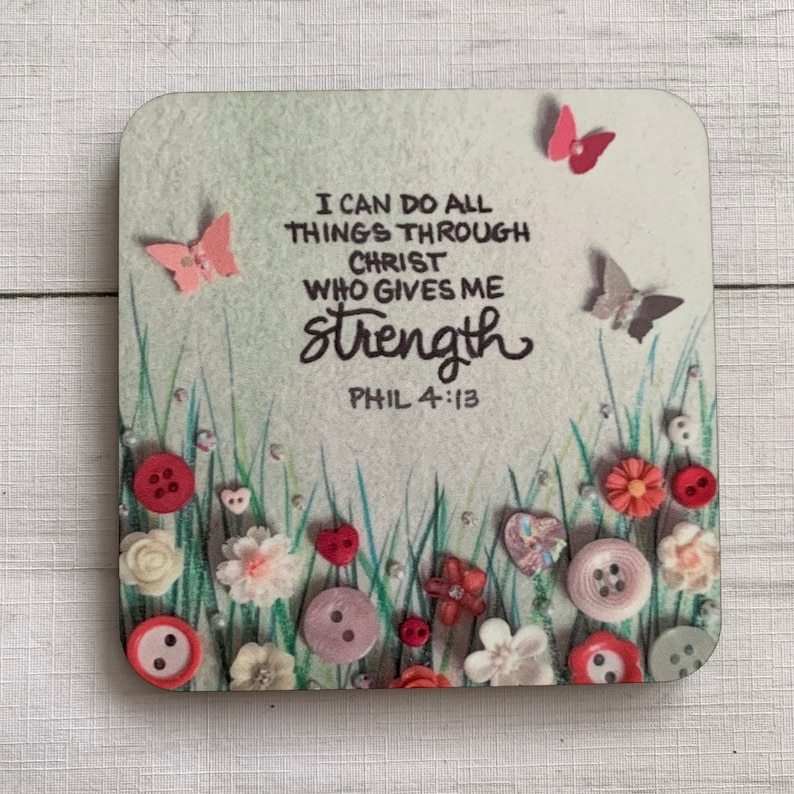 PRINTED Individual Bible Verse Coasters Christian Coasters | Etsy