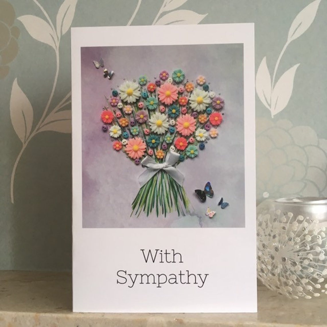 PRINTED Floral Sympathy Cards Flat Printed Cards With | Etsy