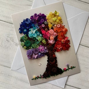 Set of 3 PRINTED (not 3D) Tree Postcards, Tree Art Postcard Pack ...