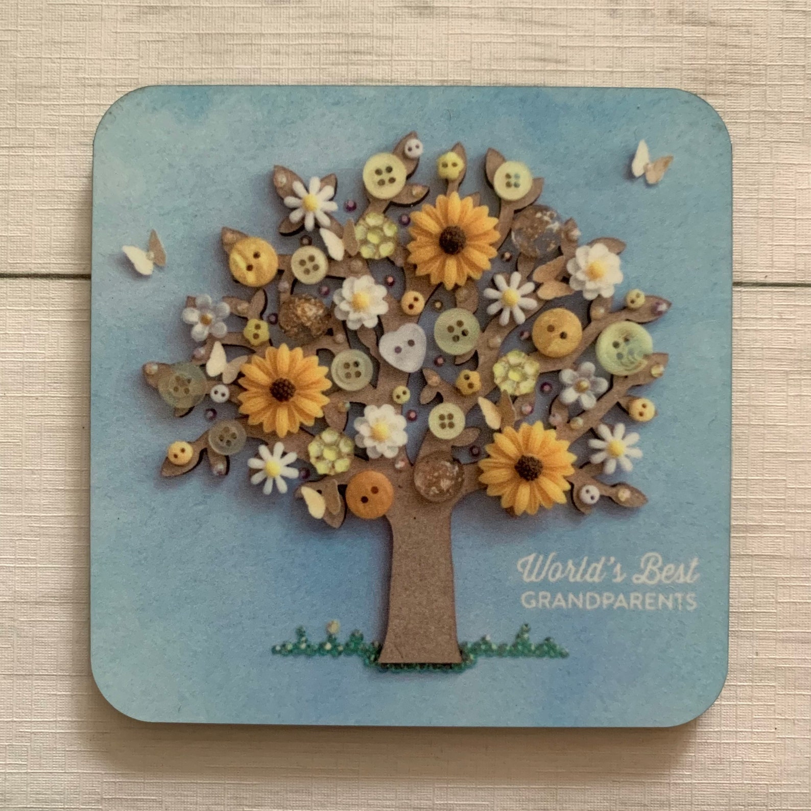 PRINTED Individual Best Grandma Coasters Grandad Quote - Etsy