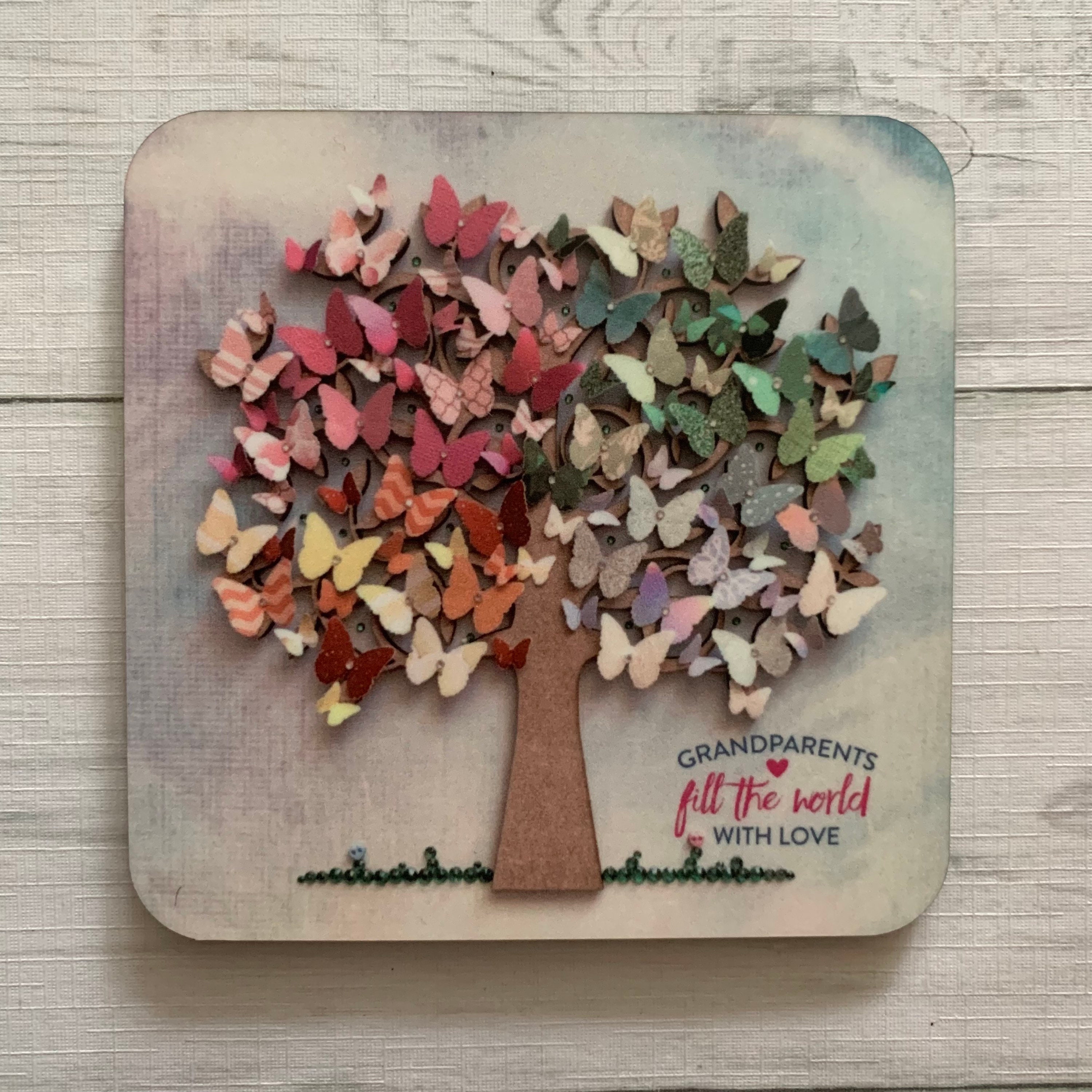 PRINTED Individual Best Grandma Coasters, Grandad Quote Coasters, Tree ...
