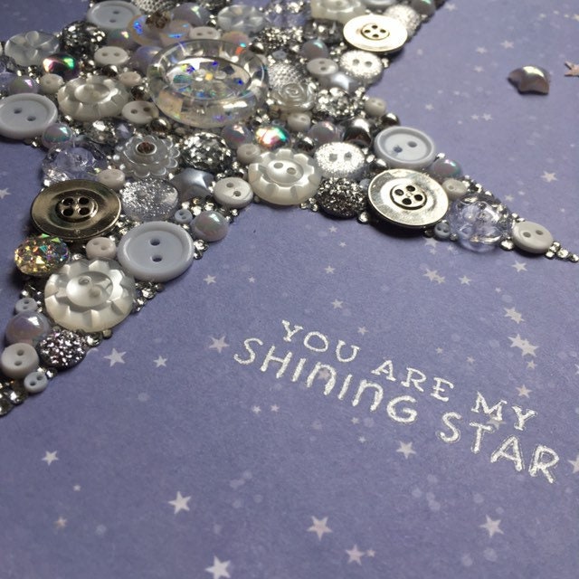 The Button Star, Button Framed Art, Star Theme Decor, Button Art Star ...