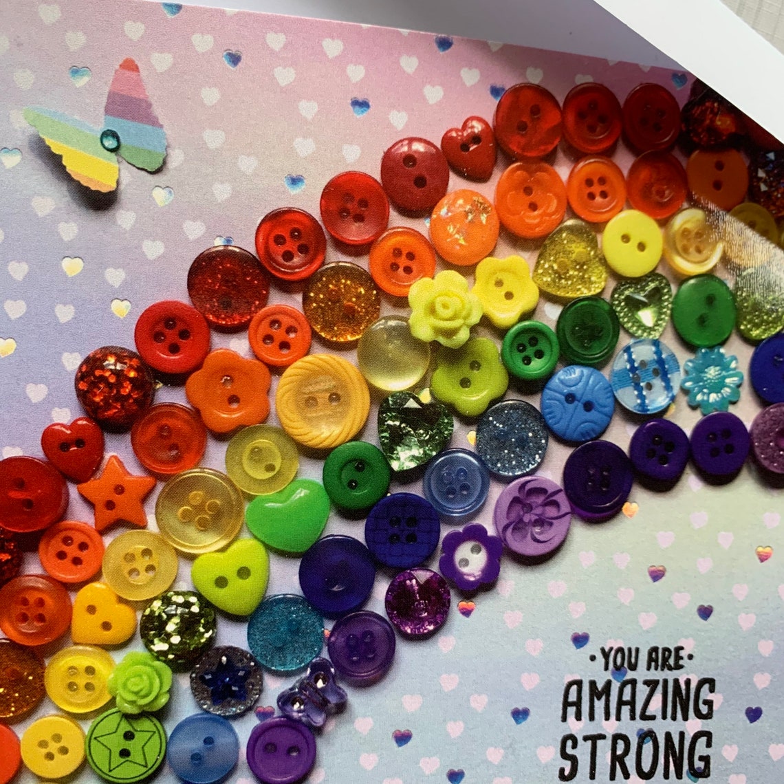 PRINTED Rainbow Greeting Cards Flat Art Card Self Esteem - Etsy