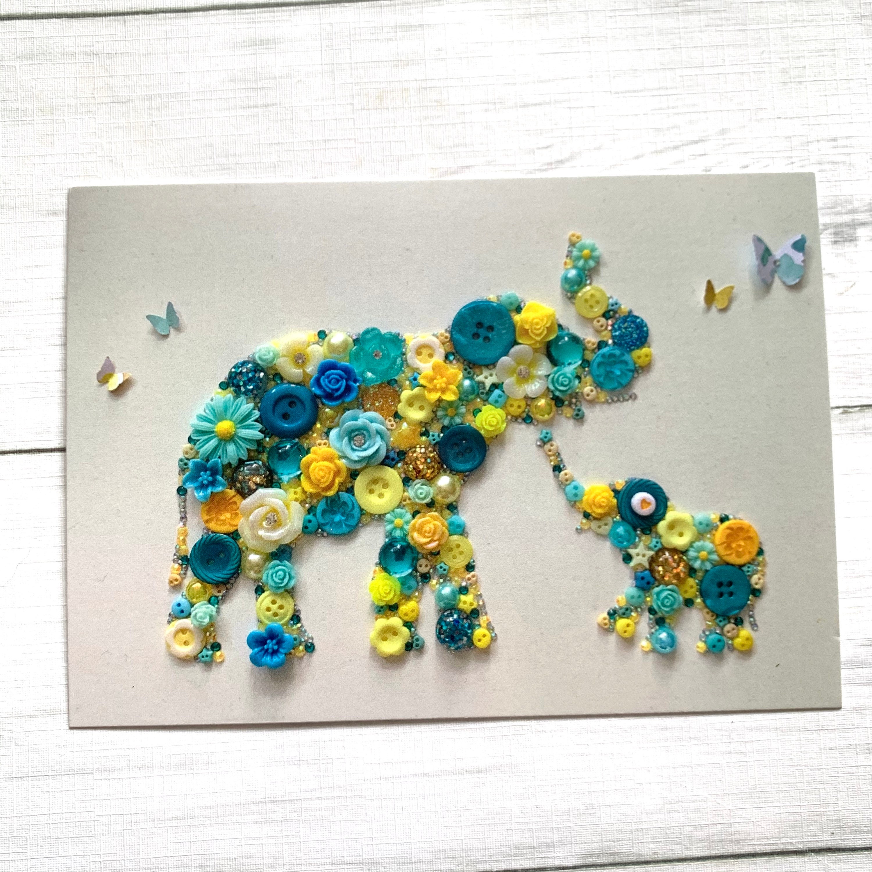 Set of 4 PRINTED Elephant Postcards Elephant Postcard Pack | Etsy